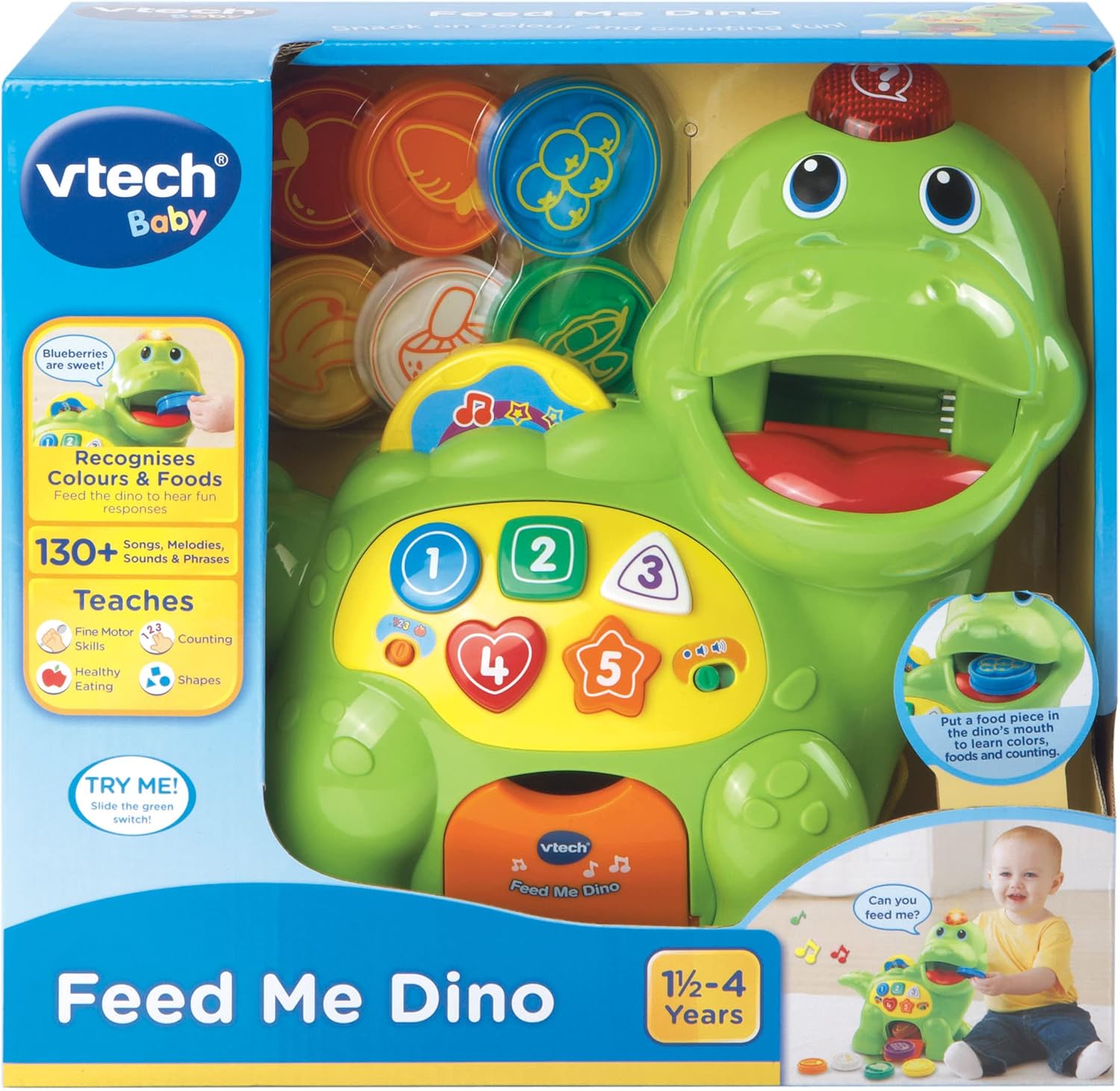 VTech Feed Me Dino - Toddler Learning Dino Toy Australia – CuriousKidzz