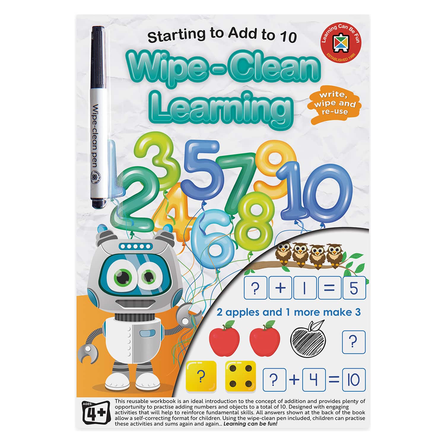 Learning Can Be Fun - Wipe-Clean Learning Starting To Add To 10 ...