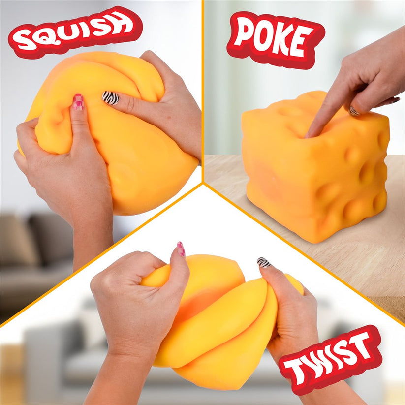 Tomy Squishy Cheese Block | Sensory Fidget Toy | CuriousKidzz